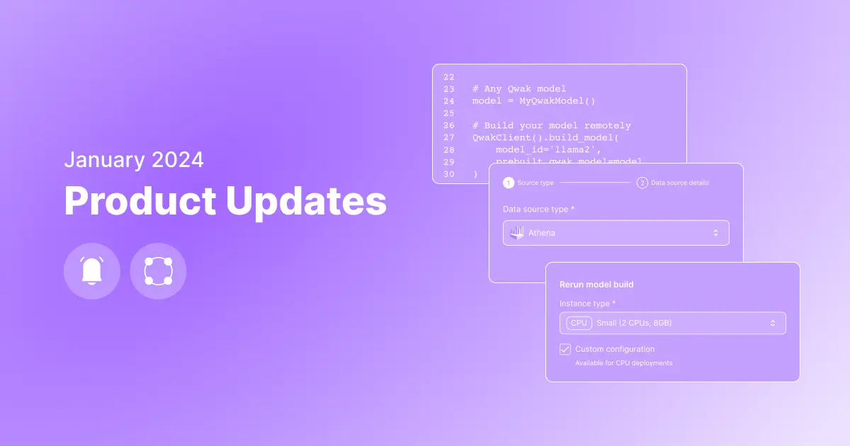 Qwak Product Updates: Model Build API, Athena Data Source Support ... Qwak Product Updates: Model Build API, Athena Data Source Support ...